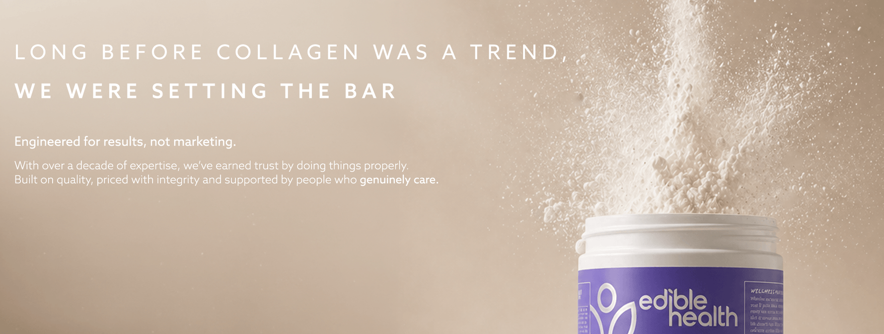 Edible Health Collagen - 100% Pure Protein Powder Range